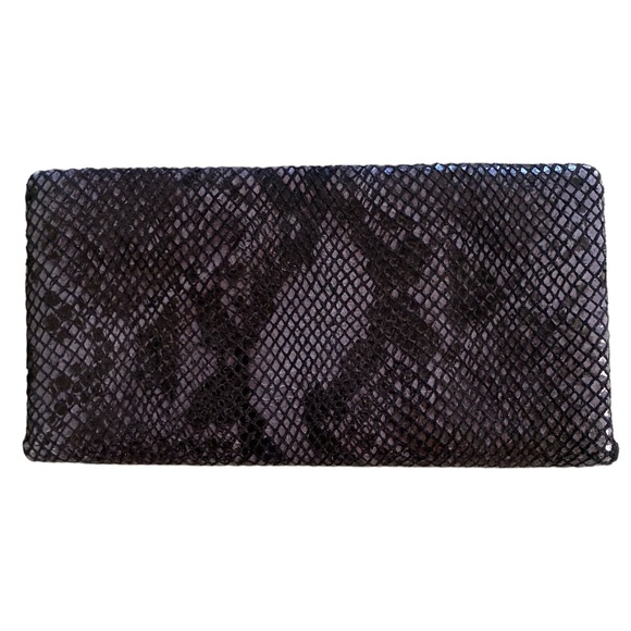 Lodis | Accessories | Lodis Framed Clutch Wallet Leather Snakeskin ...